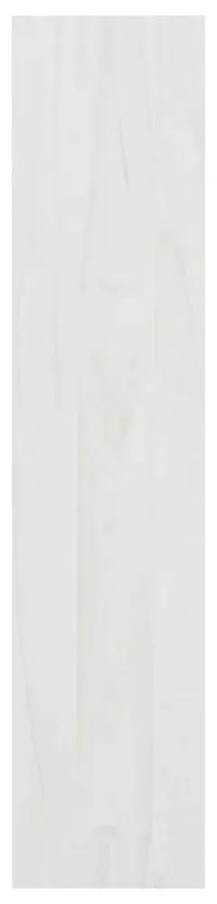 Petromila Knihovna / dělicí stěna bílá 100x30x135,5 cm masivní borovice