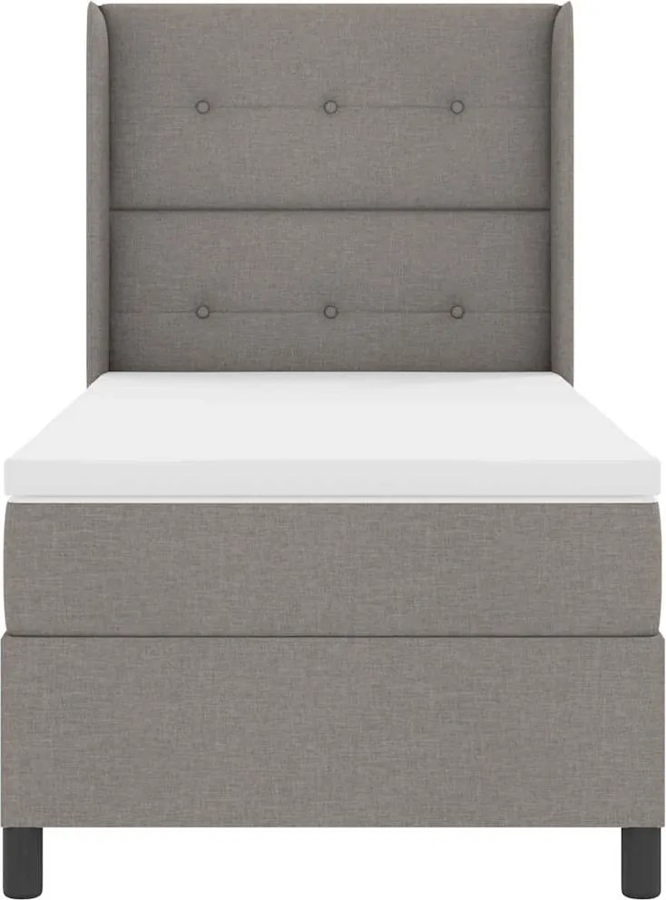Postel s boxspringem s polštářem Taupe 200 x 80 cm textil 3341613