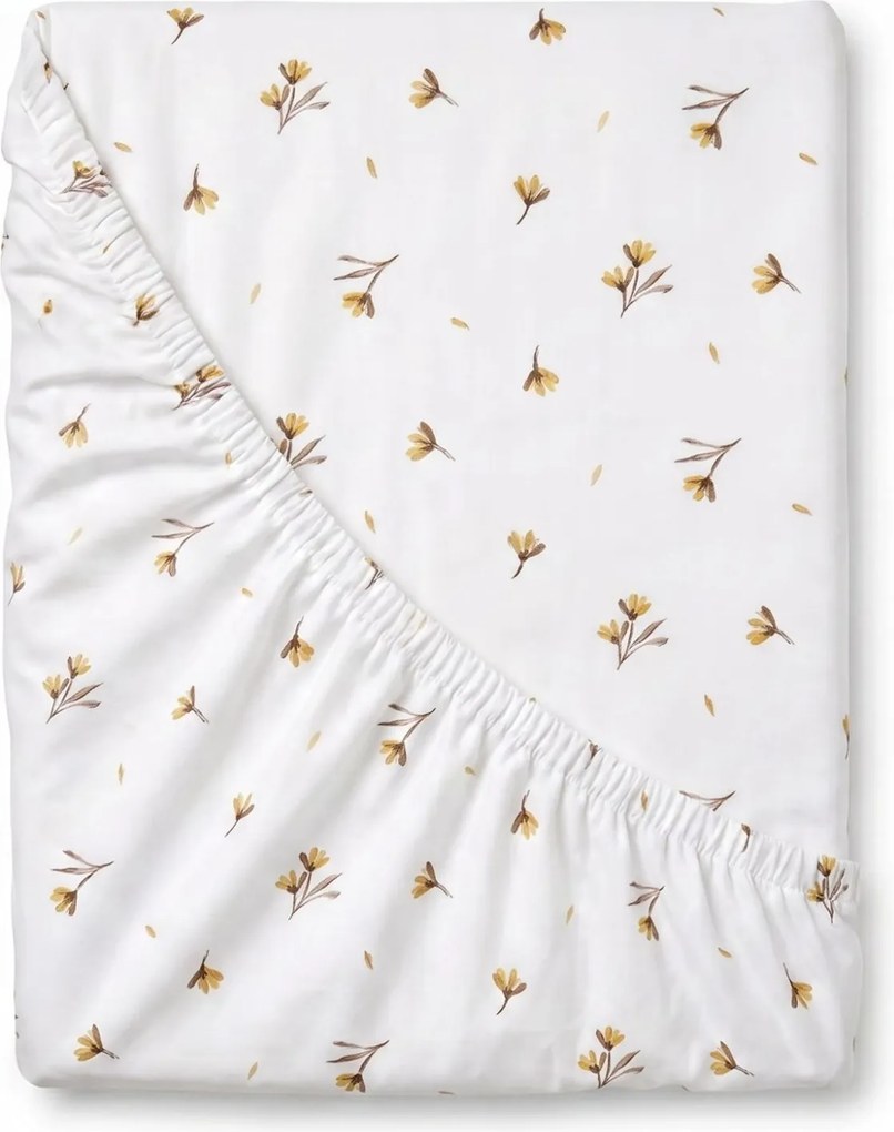 Kvalitex Bavlněné napínací prostěradlo Zvonečky žluté 80x200cm