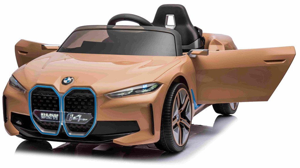 Elektrické autíčko BMW i4 zlaté