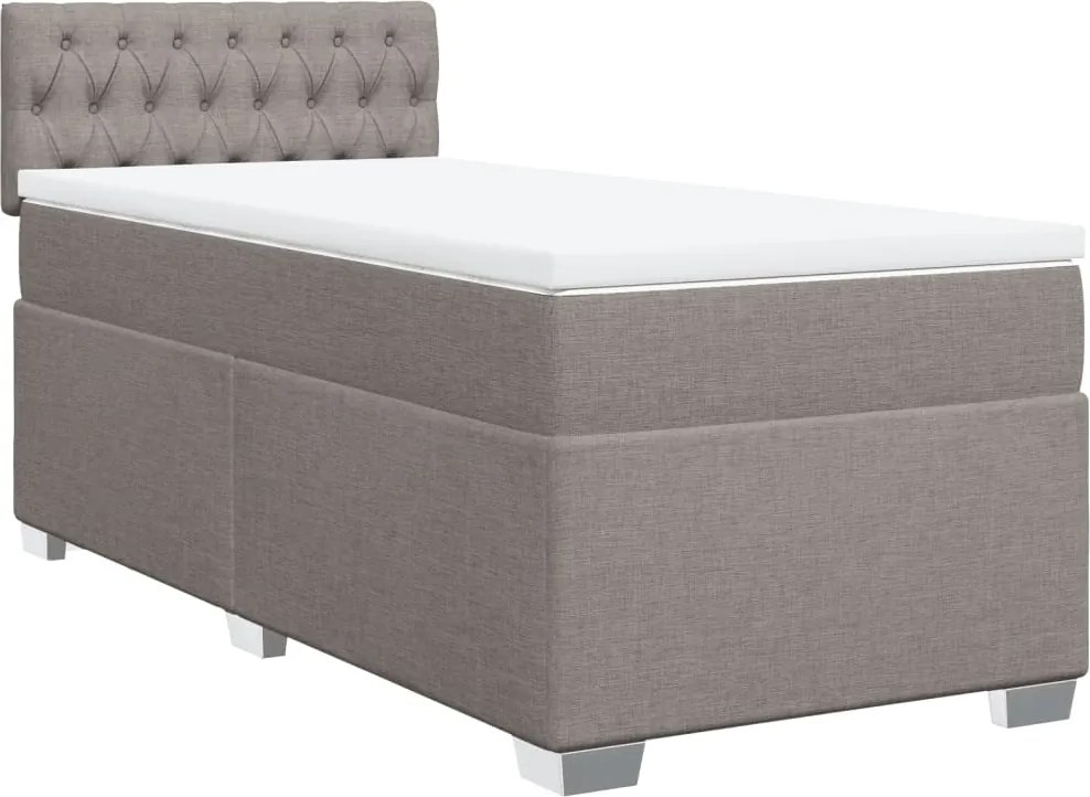 Box spring postel s matrací taupe 80x200 cm textil 3285726