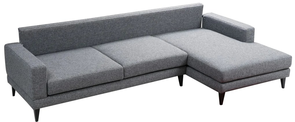 Hanah Home Rohová pohovka NORDIC tmavě šedá pravá 560ARE1104