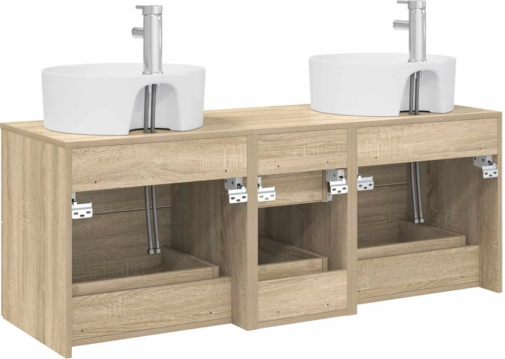 Sada koupelnového nábytku 3 ks Dub sonoma 49,5 x 44,5 x 65 cm 3405885