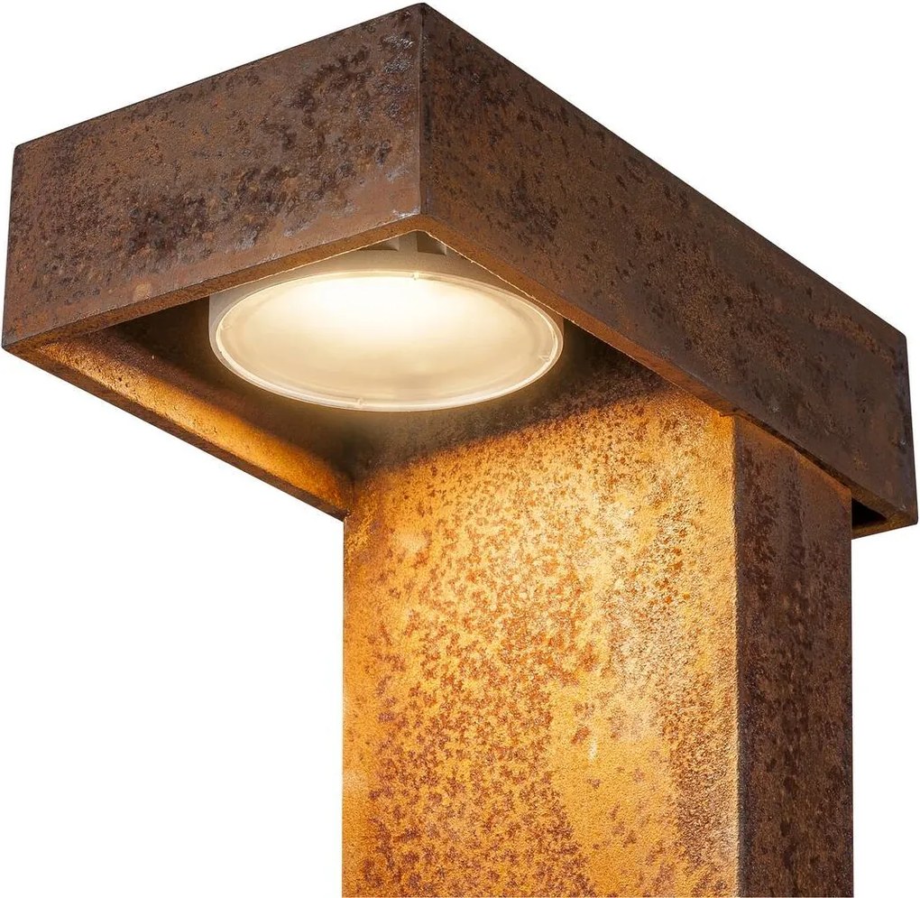 LA 1006346 RUSTY® PATHLIGHT 40 LED venkovní stojací svítidlo, rezavě zbarvené, IP55, 3000K - BIG WHITE (SLV)