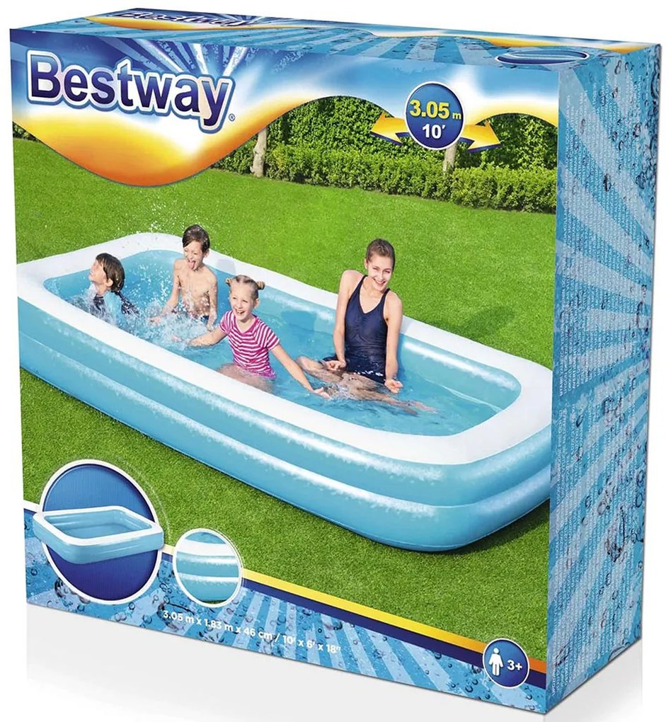 BESTWAY Family Pool Nafukovací bazén 305 x 183 x 46 cm, bez filtrace 54150