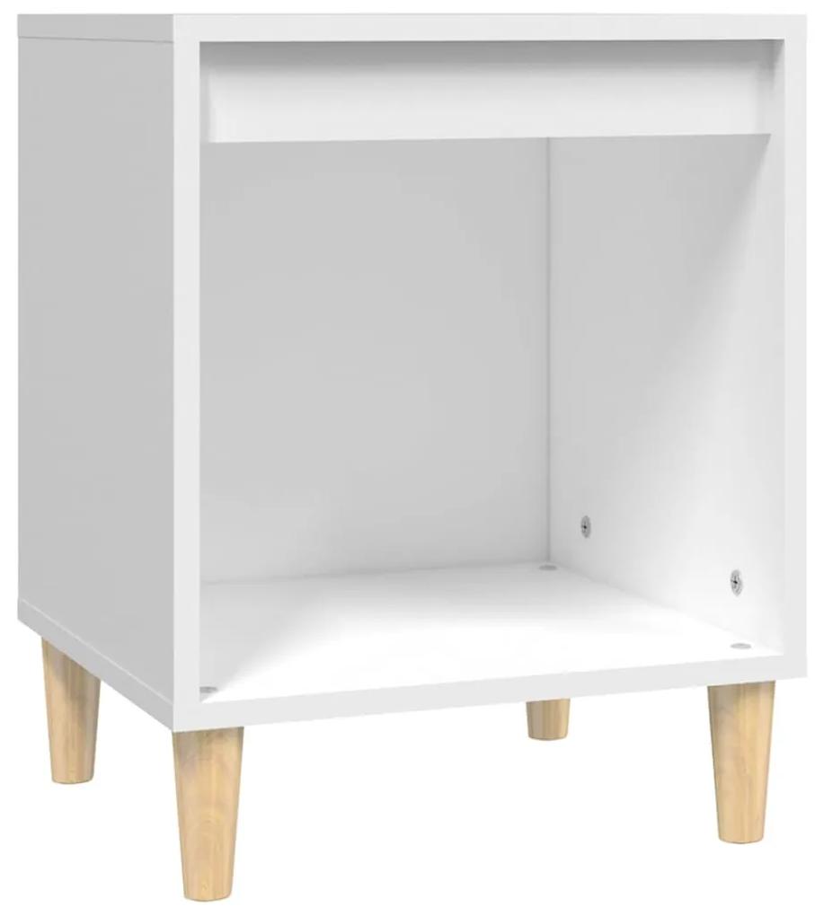 Noční stolek bílá 40x35x50 cm kompozitní dřevo - Default Title