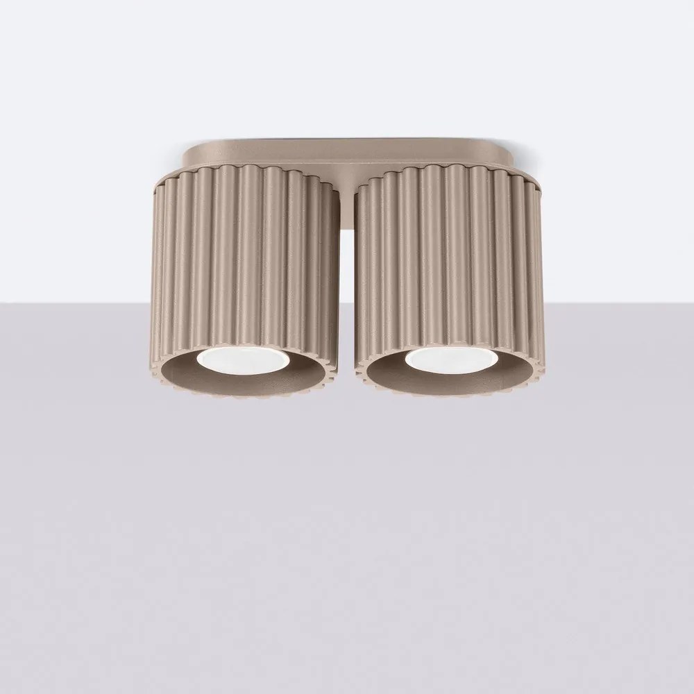 Taupe kovové bodové svítidlo 10x21 cm Zora – Sollux
