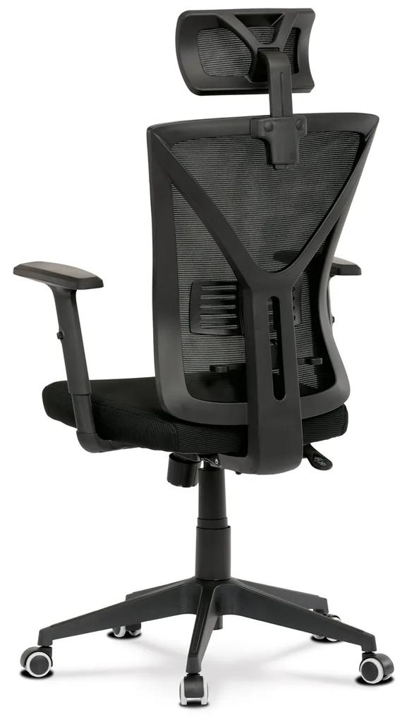 Židle kancelářská, černá mesh, plastový kříž - KA-Q851 BK
