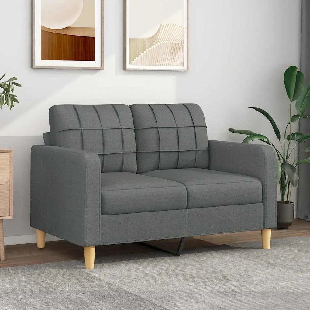 vidaXL 2místná pohovka 120 cm textil [359086] Barva: Tmavě šedá