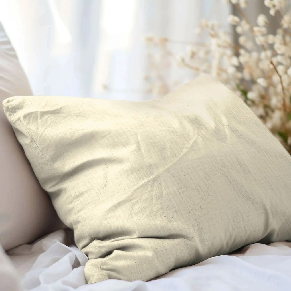 Mušelínové prodloužené povlečení Ivory Velikost: 140 x 220 + 70 x 90