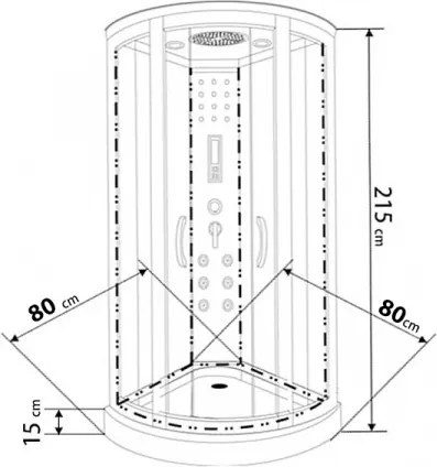 BPS-koupelny Sprchový box WSH302A 80x80