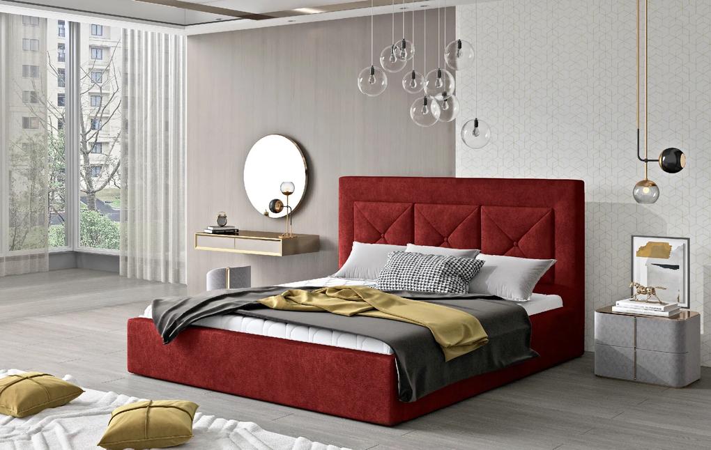 Eltap Čalouněná postel Cloe s úložným prostorem Materiál a barva potahu: Dora 21 - béžová, Rozměry (cm): 180x200