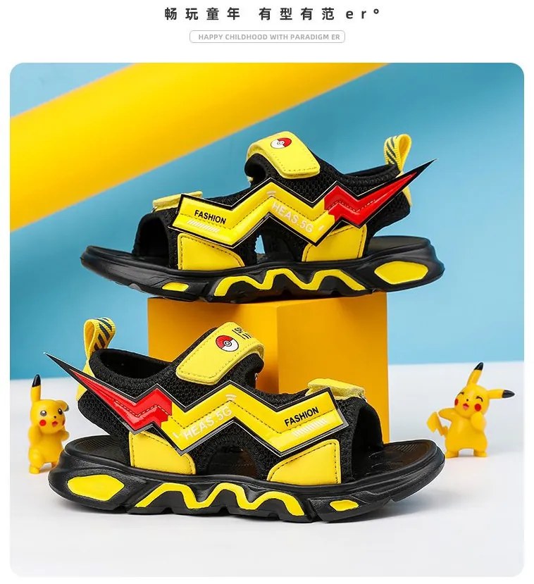 Dětské páskové sandále "Pokémon" Barva: Žlutá, Velikost: 29 (18,5 cm)