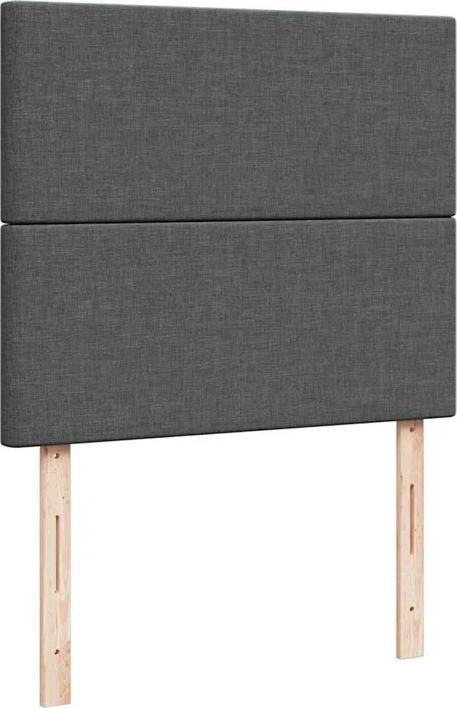Box spring postel s matrací tmavě šedá 120x190 cm textil 3291989