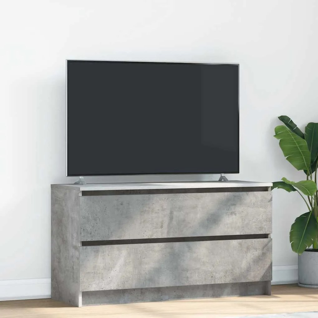 TV skříňka betonově šedá 100x35x54 cm kompozitní dřevo