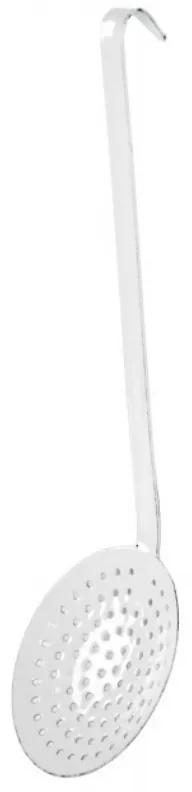 Smaltovaná děrovaná naběračka bílá 38cm