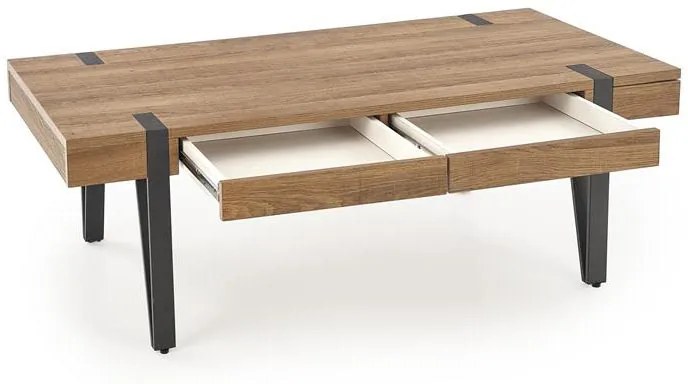 Konferenční stolek Tulnp (přirodně dřevo + černá). 1048729
