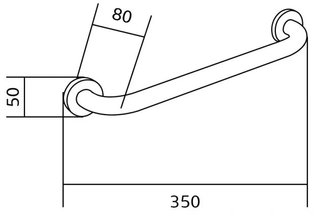Kovové madlo do sprchy/vany MEXEN - 35 cm - černé matné, 70101630-70