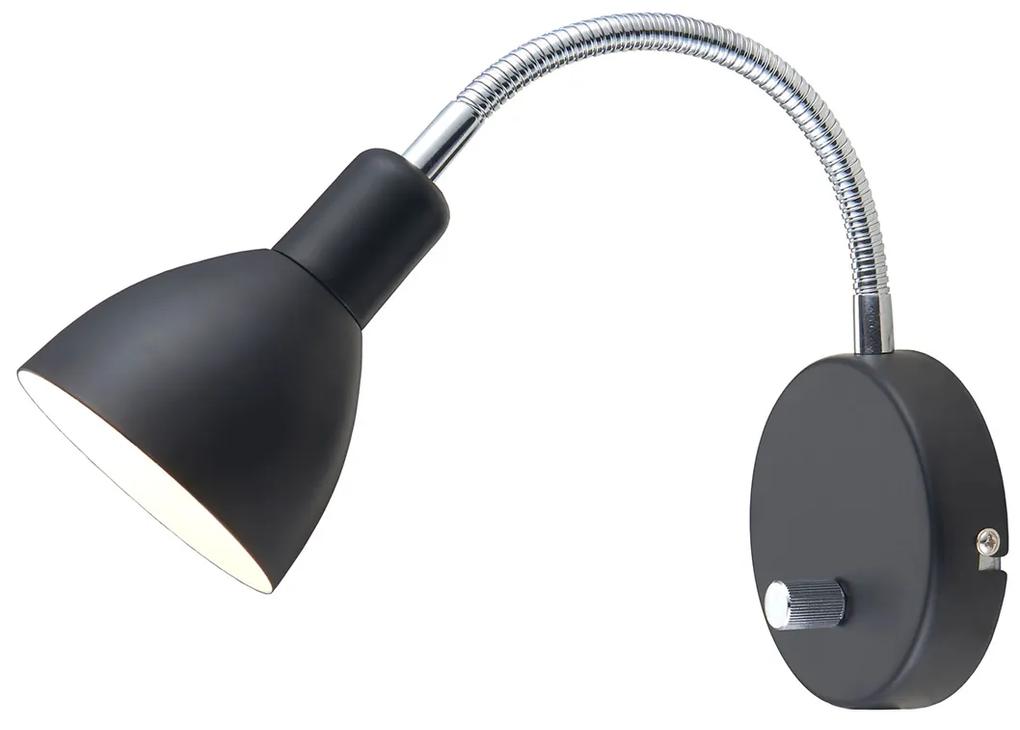 Halo Design 304414 nástěnná lampa Denver černá, 10cm