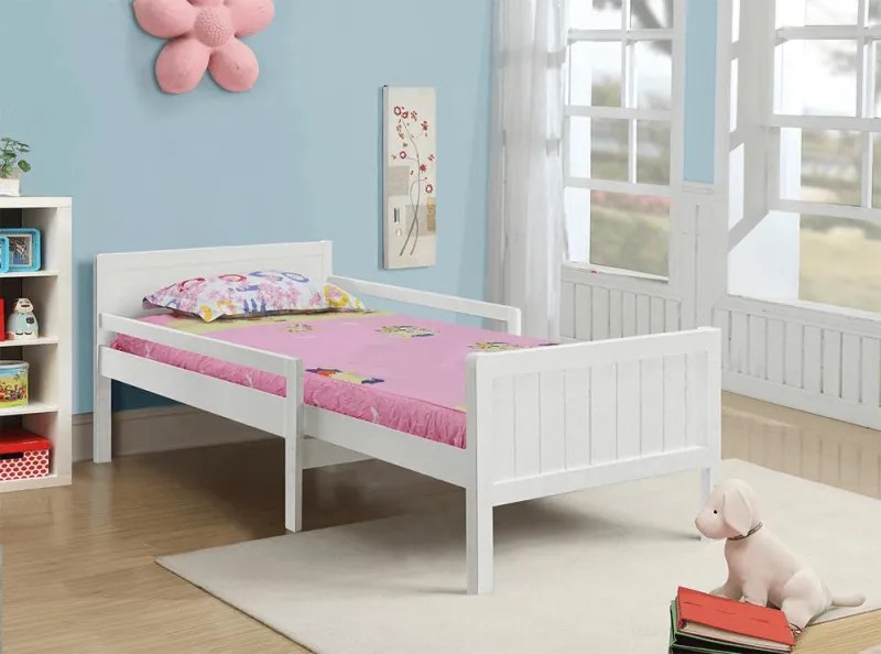 Postel s nastavitelnou délkou 90x120–200, bílá, EUNIKA Kondela 0000261210