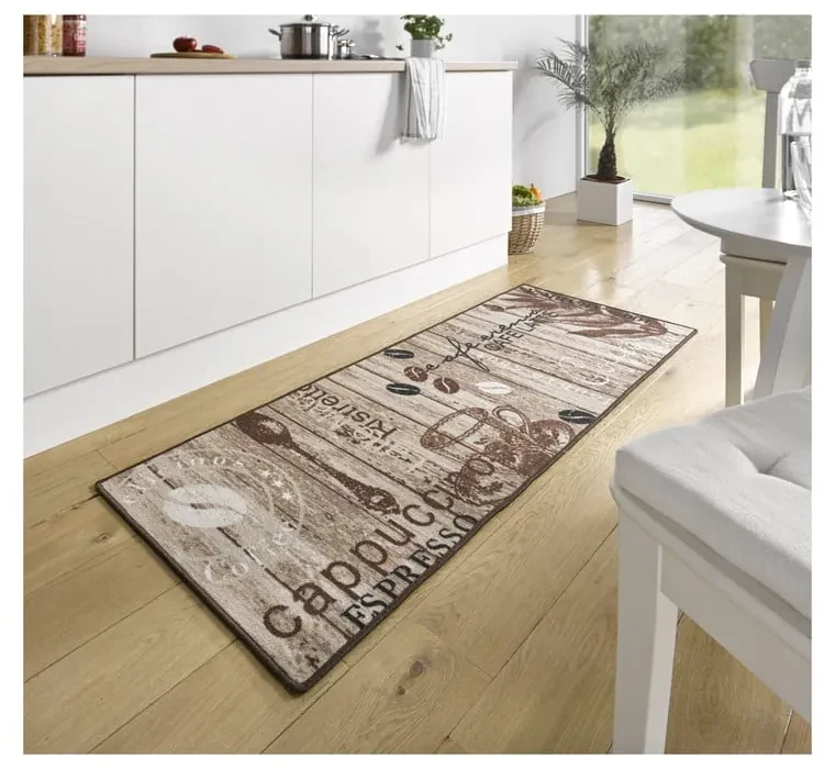 Hnědý kuchyňský běhoun Hanse Home Delicious Coffee, 67 x 180 cm