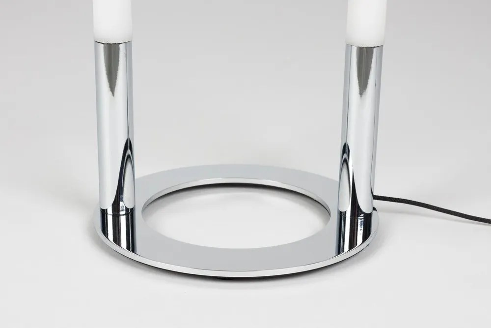 Kovová LED stmívatelná stolní lampa ve stříbrné barvě (výška 36 cm) Arch – Zuiver