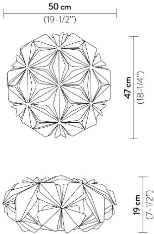 SLAMP LAVCM00ORG00000000EU La Vie medium, ambrové designové svítidlo, 2x12W LED E27, prům. 50cm