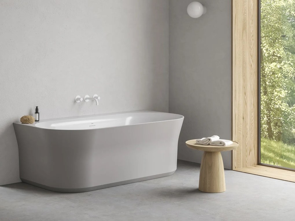 Ravak Ypsilon Wall vana volně stojící 178 x 86 cm odtok bílá šedá XC00100077
