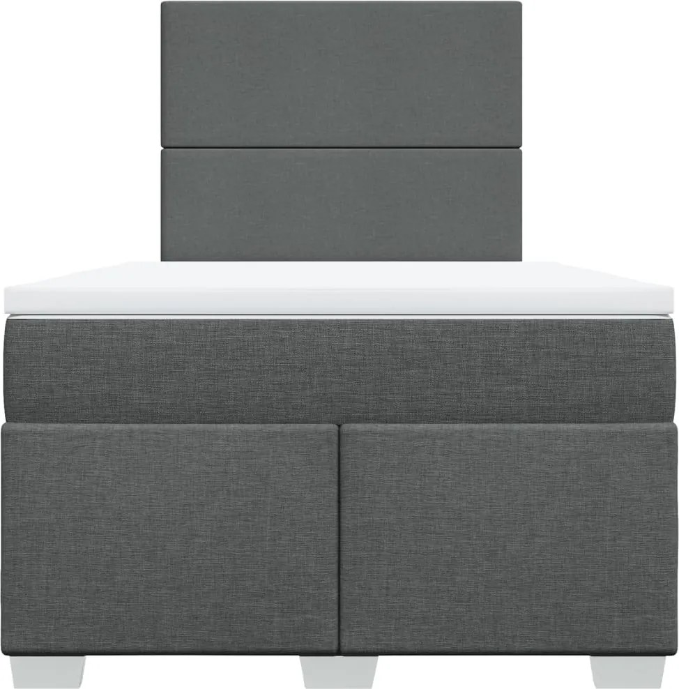 Box spring postel s matrací tmavě šedá 120x200 cm textil 3290449