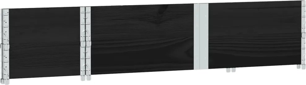 Zahradní truhlík černý 150x50 cm masivní borové dřevo 3295408