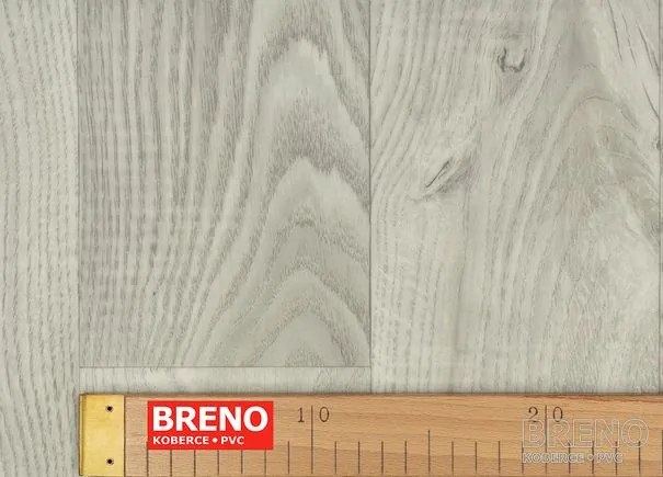 Breno PVC BLACKTEX White Oak 979L – světle šedé dřevo, šíře 400 cm