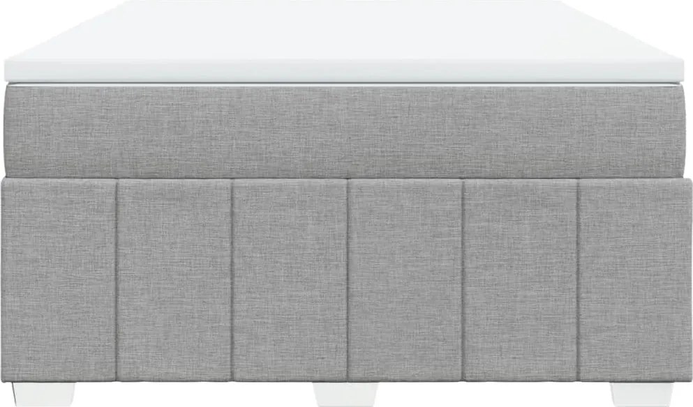 Box spring postel s matrací světle šedá 140 x 200 cm textil 3285477