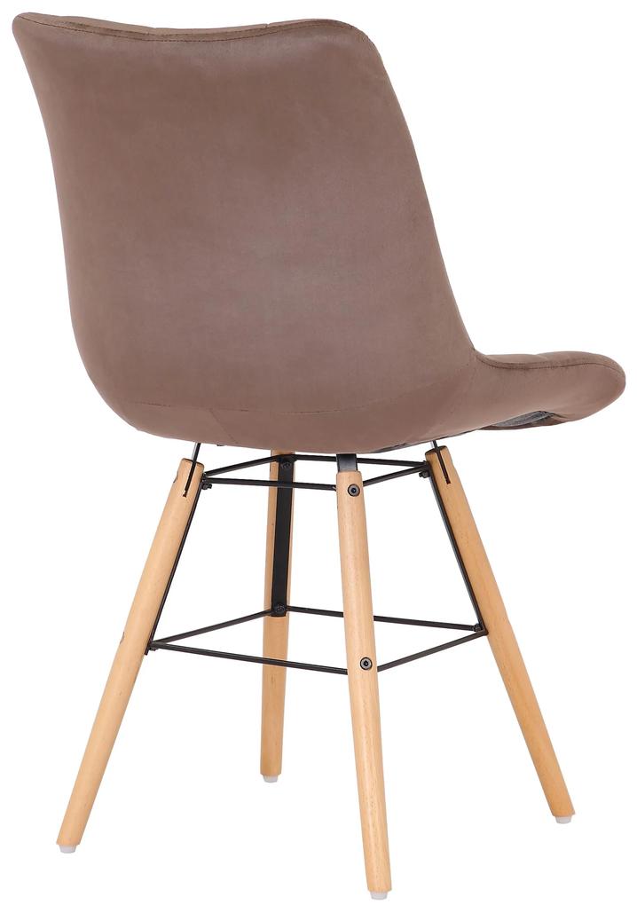 Jídelní židle Gargrave - 2 ks - samet | hnědé