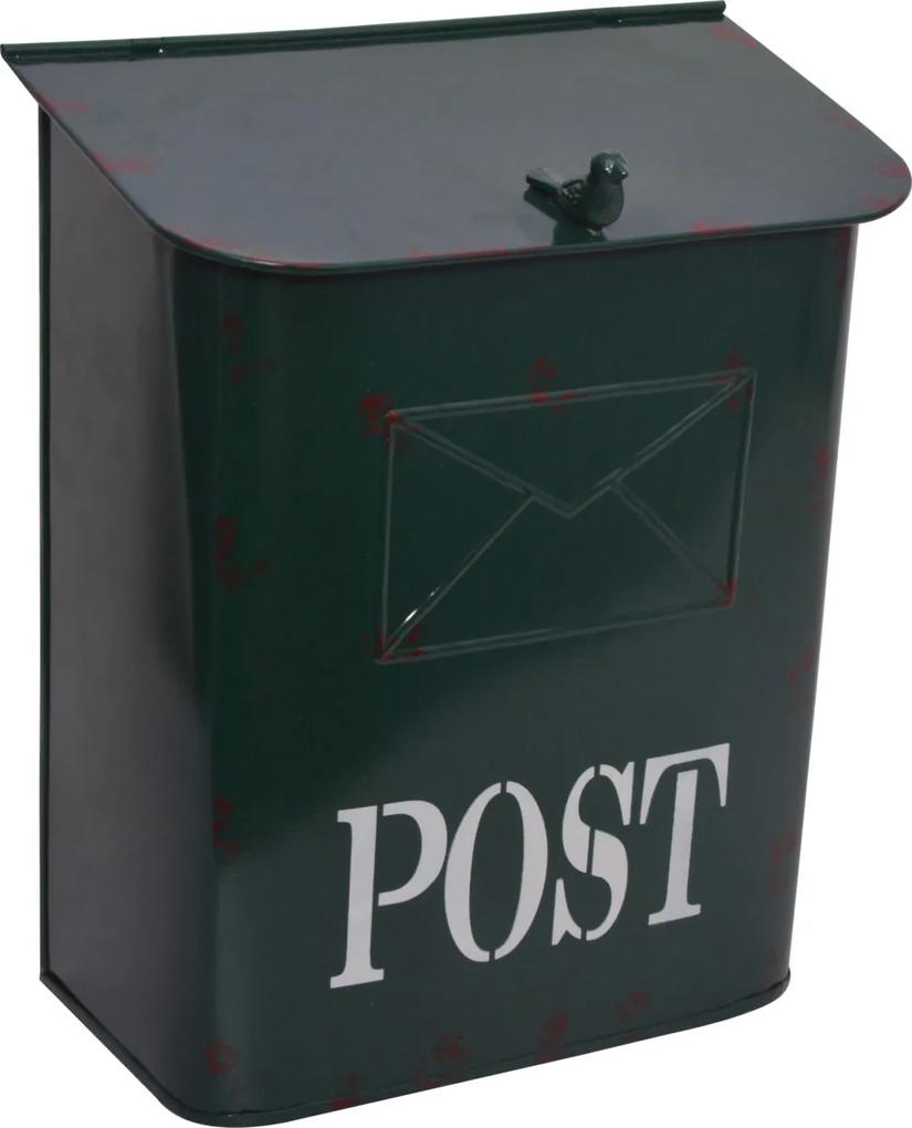Kovová poštovní schránka na dopisy - zelená, Isabelle Rose