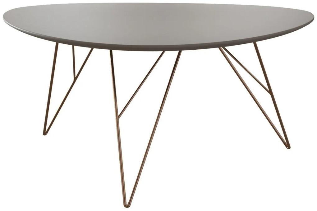 OnaDnes -20% Šedý lakovaný konferenční stolek Miotto Rigoli 90 x 60 cm