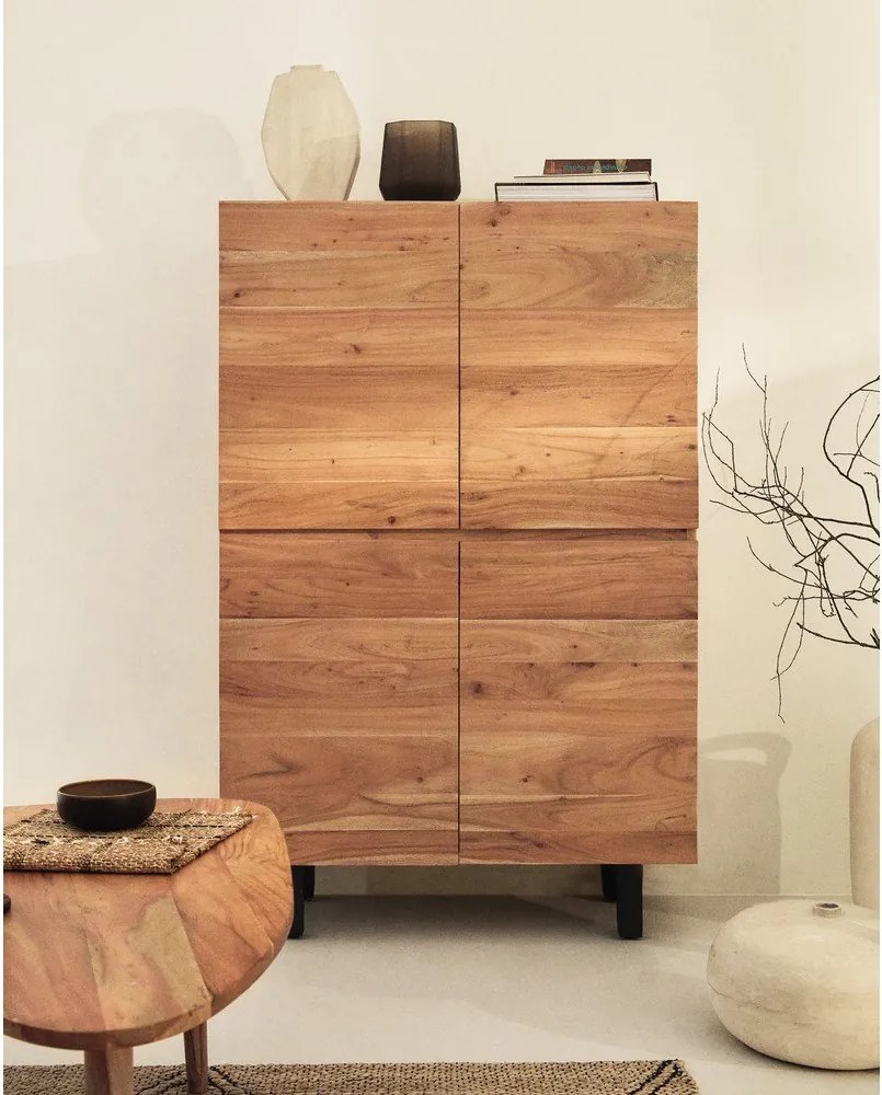 Komoda z masivu akácie v přírodní barvě 100x155x40,5 cm Uxue – Kave Home