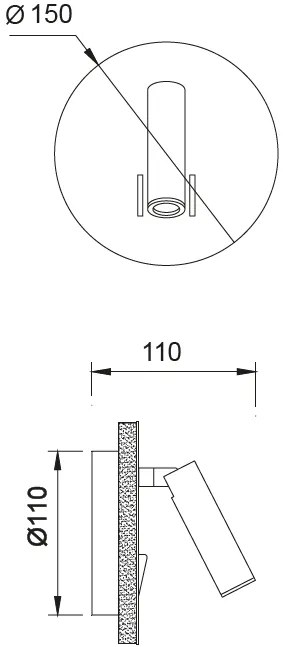 Mantra Cayman, bílá nástěnná lampička s dvojím svícením k posteli LED 3+6W 3000K