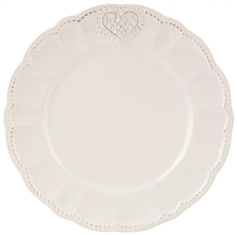 Dezertní keramický talíř Heart – 21x2 cm
