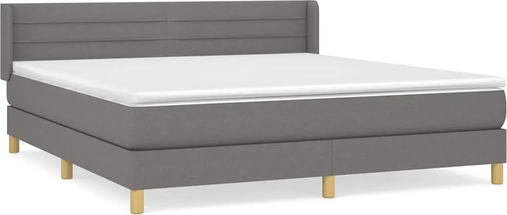 Box spring postel s matrací tmavě šedá 180x200 cm textil 3130370