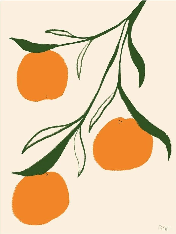 Plakát 30x40 cm Orange – Anna Mörner – The Poster Club