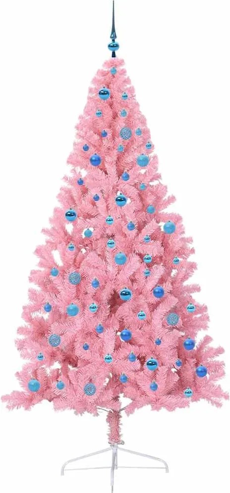Umělý osvětlený vánoční stromeček Růžová 240 cm PVC 3397109