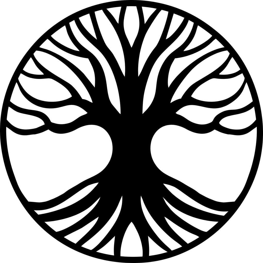 Dřevěný symbol Stromu života na zeď od 2opice.cz Materiál: PŘÍRODNÍ TOPOL, Velikost (mm): 480 x 480