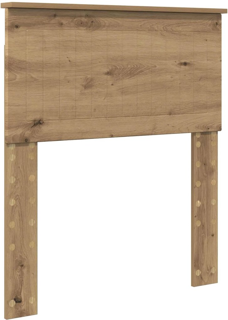 Rám postele Umělecký dub 75 x 190 cm Masivní borové dřevo 3410671