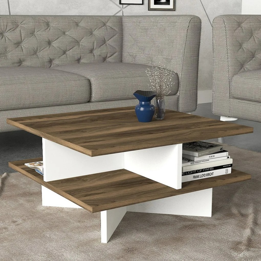 Konferenční stolek Hamton White and Walnut