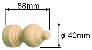 Garnýž 100 cm dvouřadá - dvojitá, odstín borovice