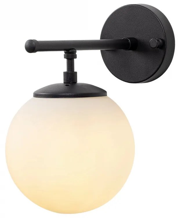 Nástěnná lampa Roe černá/bílá