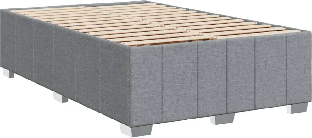 Rám postele bez matrací světle šedá 120x190 cm textil 3284818