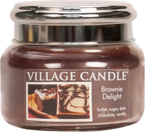 Village Candle Vonná svíčka ve skle, Čokoládový dortík - Brownies Delight, 11oz
