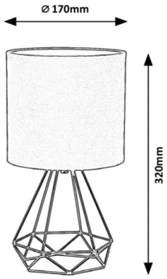 Rabalux - Stolní lampa 1xE14/40W/230V černá