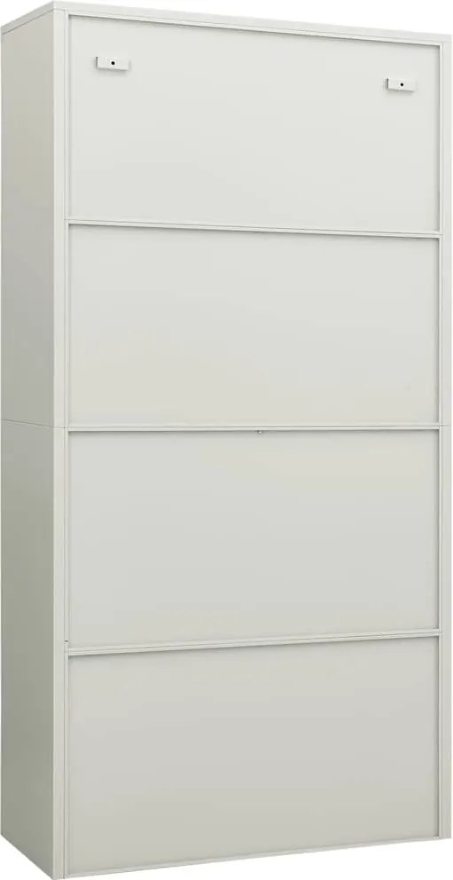 Uzamykatelná skříň světle šedá 90 x 40 x 180 cm ocel 335971